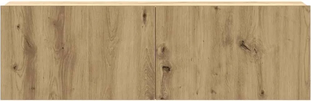 Sada 8 kusů nástěnné TV skříňka dub artisan kompozitní dřevo 3329012