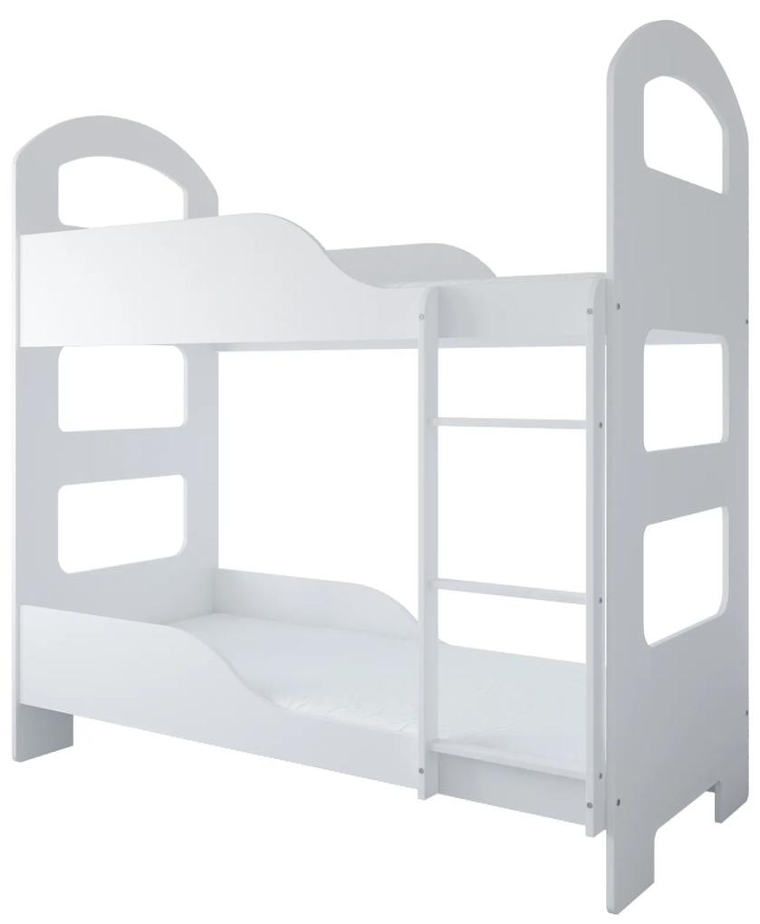 BabyBeds Dětská patrová postel HONZÍK 180x80 Barevné provedení: Šedá, Úložný prostor: Ne, bez úložného prostoru