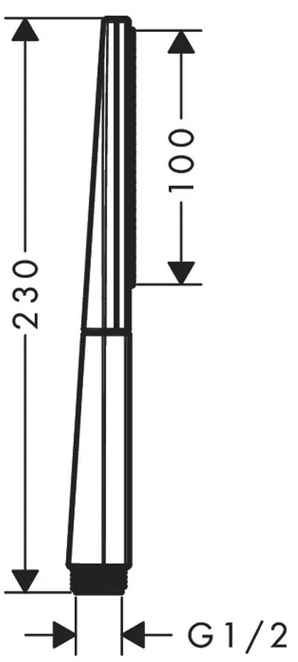 Hansgrohe Rainfinity, tyčová ruční sprcha 100 1jet EcoSmart, kartáčovaný černý chrom, HAN-26867340