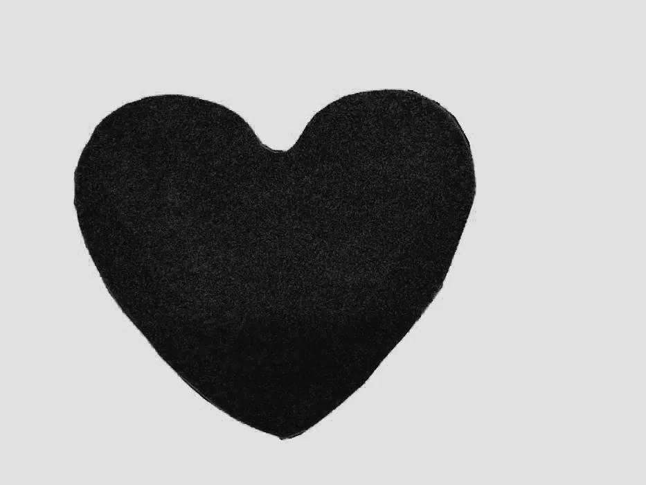 Vopi koberce Kusový koberec Color Shaggy antra srdce - 120x120 cm