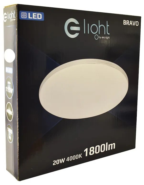 Stropní LED svítidlo Bravo, 1x LED 20w, 4000k, ch