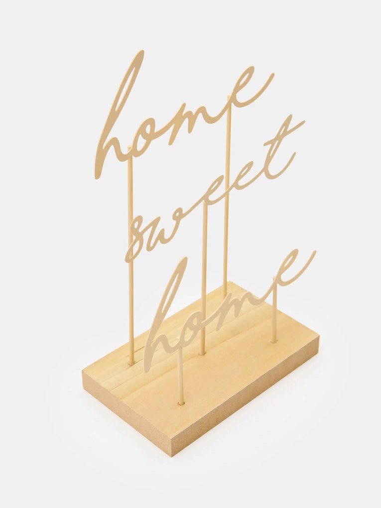 Sinsay - Stojící dekorace s nápisem Home sweet home - krémová