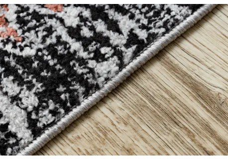 Moderní koberec BELLE BR23A černý / růžový střapce velikost 200x290 cm | krásné koberce cz