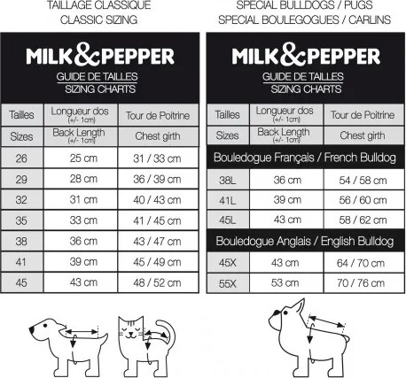 MILK&PEPPER Mikina pro psy Arthus Born de Mer Velikost: 26