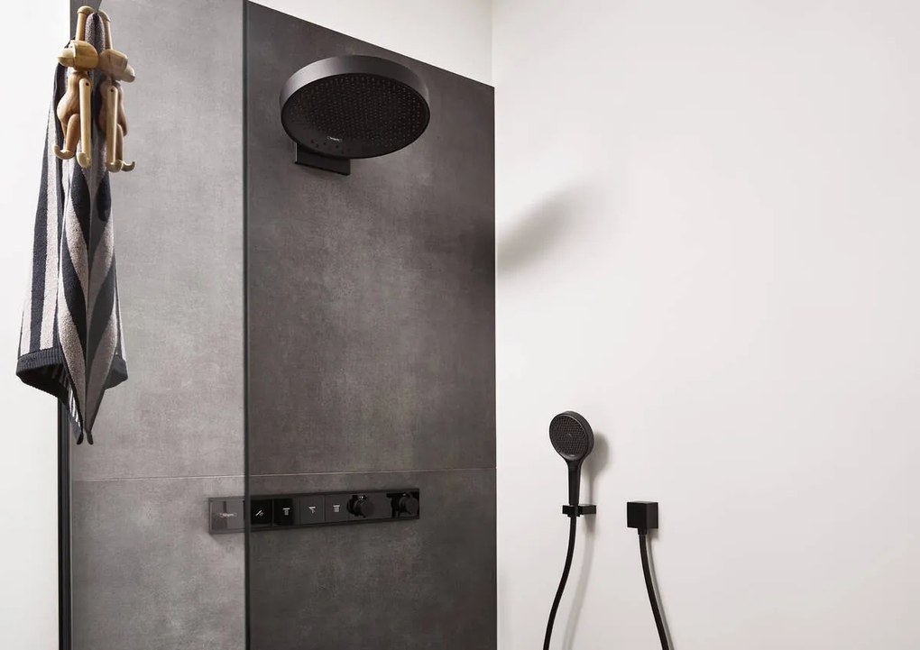 Hansgrohe Rainfinity, ruční sprchová hlavice 130 3-funkční, černá matná, 26864670