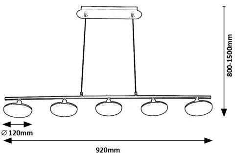 Rabalux 72240 - LED Lustr na lanku MADI 5xLED/4W/230V 3000K