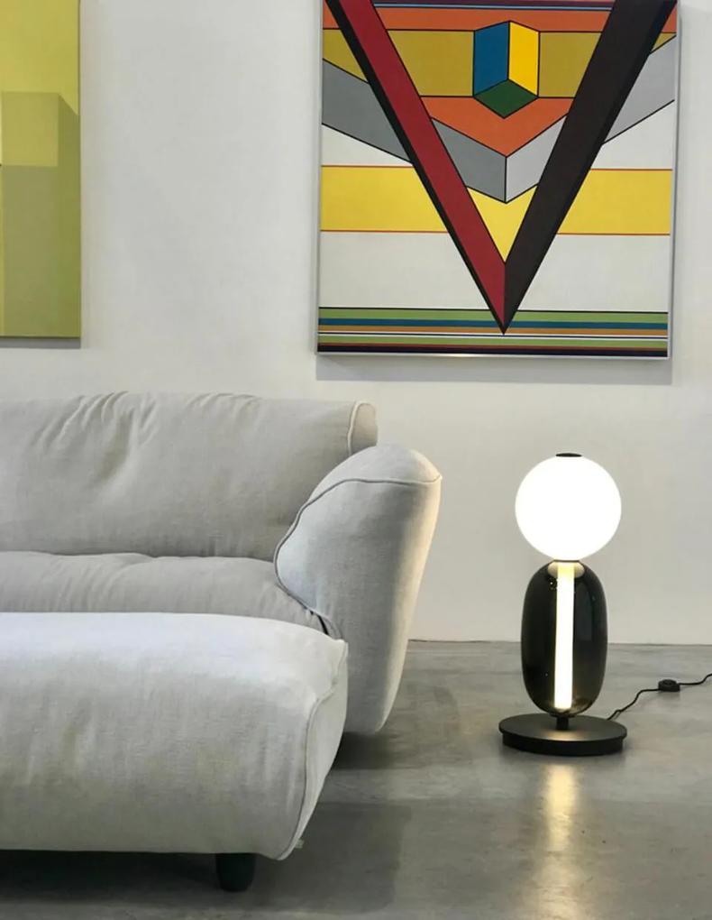 Bomma Pebbles skleněná podlahová/stolní lampa, malá Barva: Černá, Konfigurace: Model 2