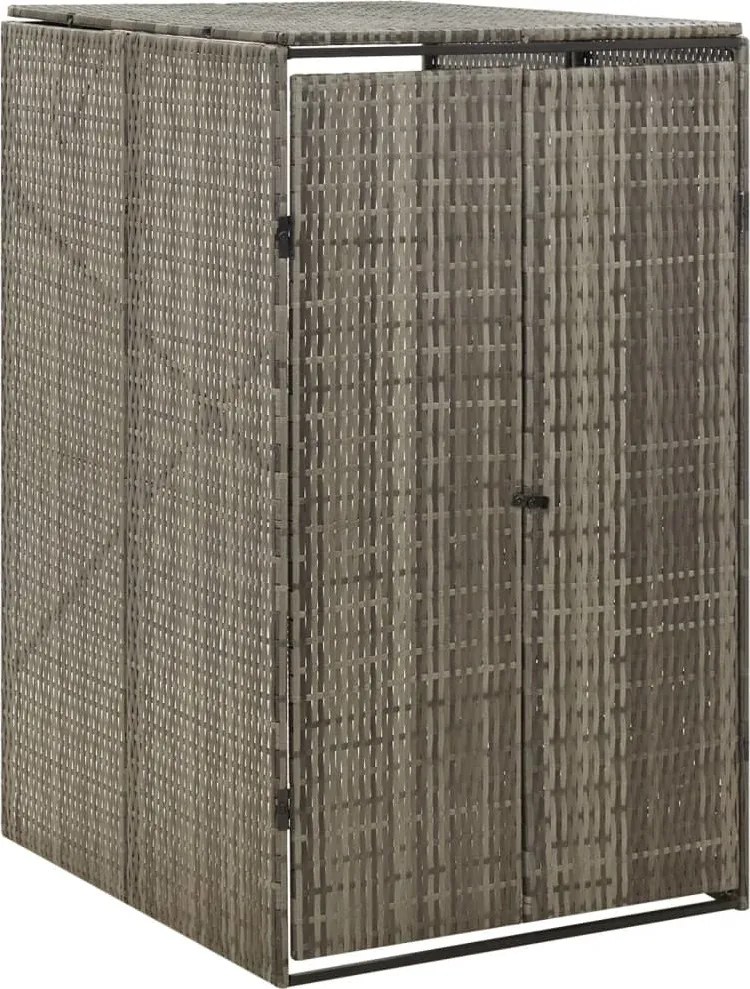 vidaXL Přístřešek na popelnici 70 x 80 x 117 cm polyratan [319860] Barva: Černá