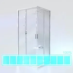 RAVAK Sprchové dveře BLIX BLDP4 170 white+Transparent (0YVV0100Z1)