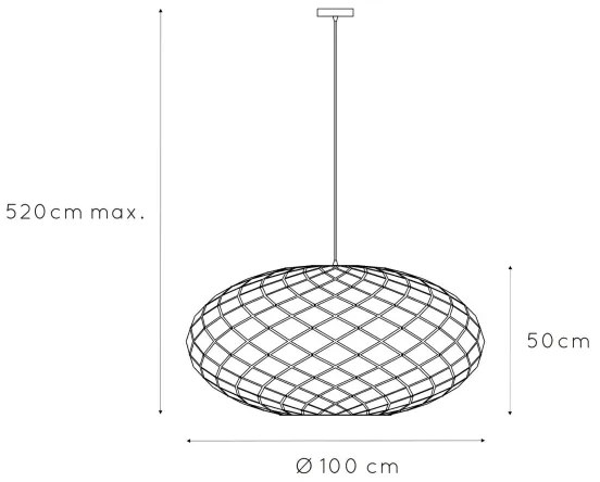 Lucide 21417/99/30 - Lustr na lanku WOLFRAM 3xE27/60W/230V černá