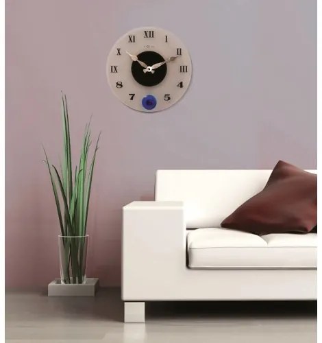 Designové nástěnné kyvadlové hodiny 8635 Nextime Milano Color 35cm