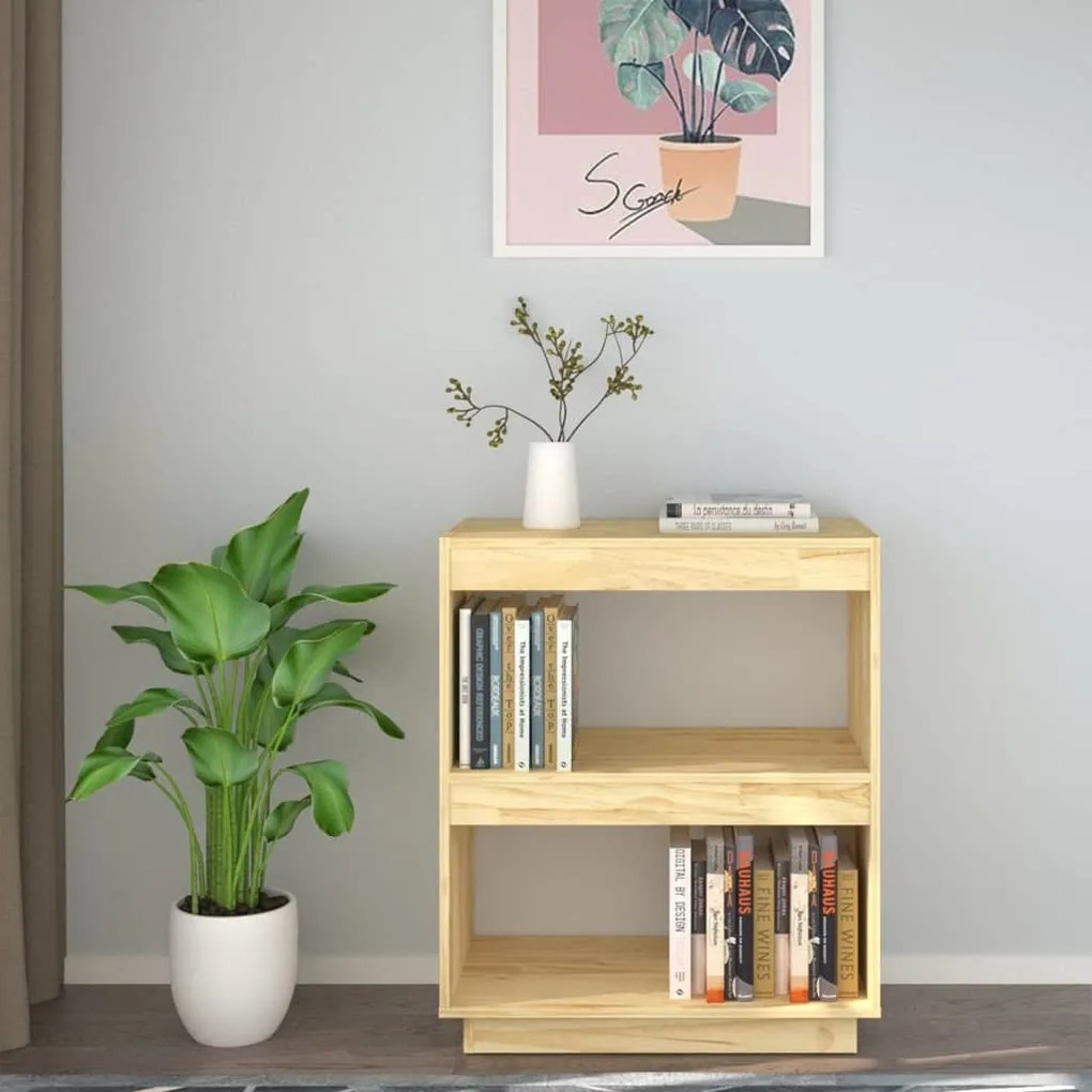 vidaXL Knihovna 60 x 35 x 71 cm masivní dřevo borovice [810861] Barva: Šedá