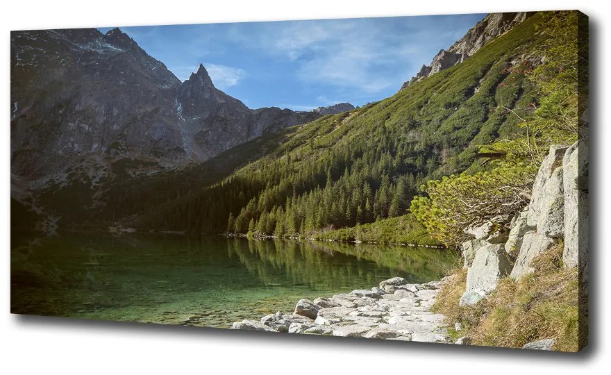 Wallmuralia Foto obraz na plátně Mořské oko Tatry 100x50