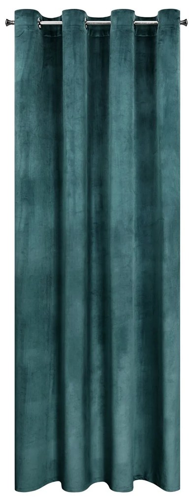 ZATEMŇOVACÍ ZÁVĚS NA KROUŽCÍCH MELANIE 140 X 270 CM TMAVĚMODRÁ