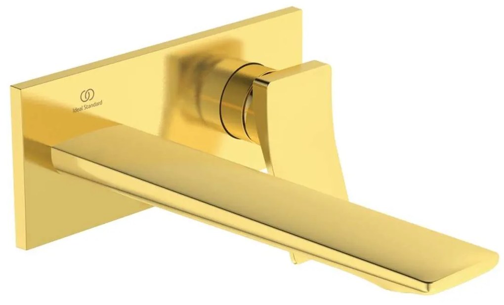 Ideal Standard Conca Tap - Umyvadlová baterie pod omítku, výtok 22 cm, Brushed Gold A7372A2