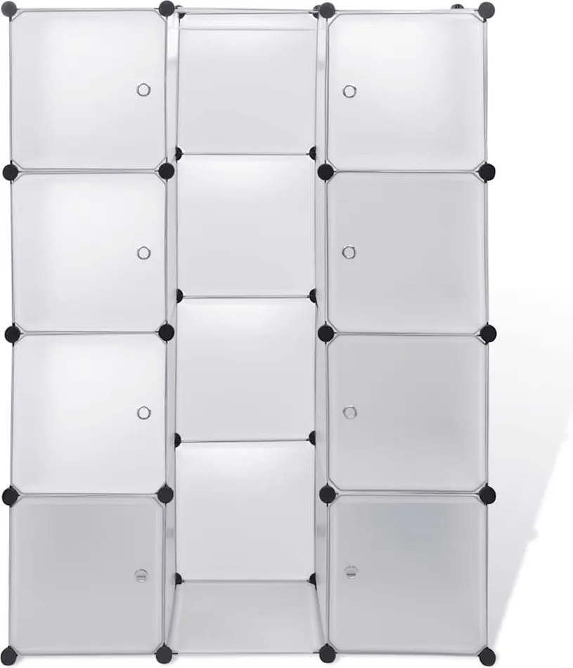 Modulární skříň s 9 přihrádkami 109x36,5x143 cm bílá 240498