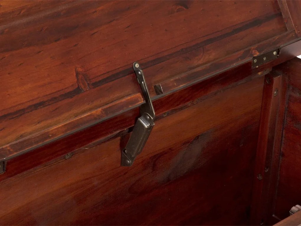furniture-nabytek.cz - Masivní truhlice Catello z borovicového dřeva, lakovaná, hnědá