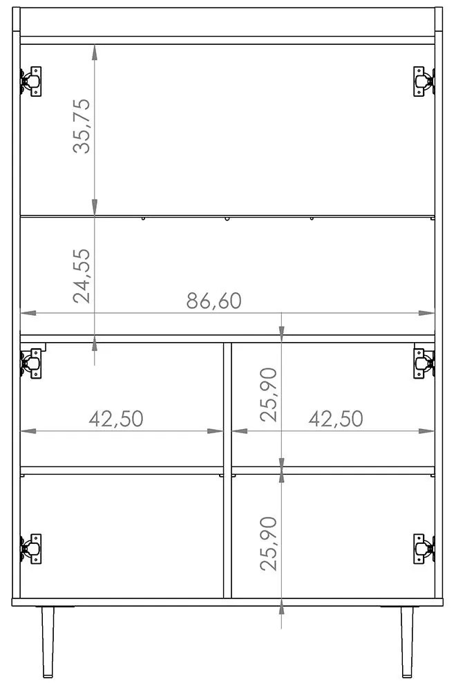 Obývací stěna VASINA | 4 dílů | dub brandy castello