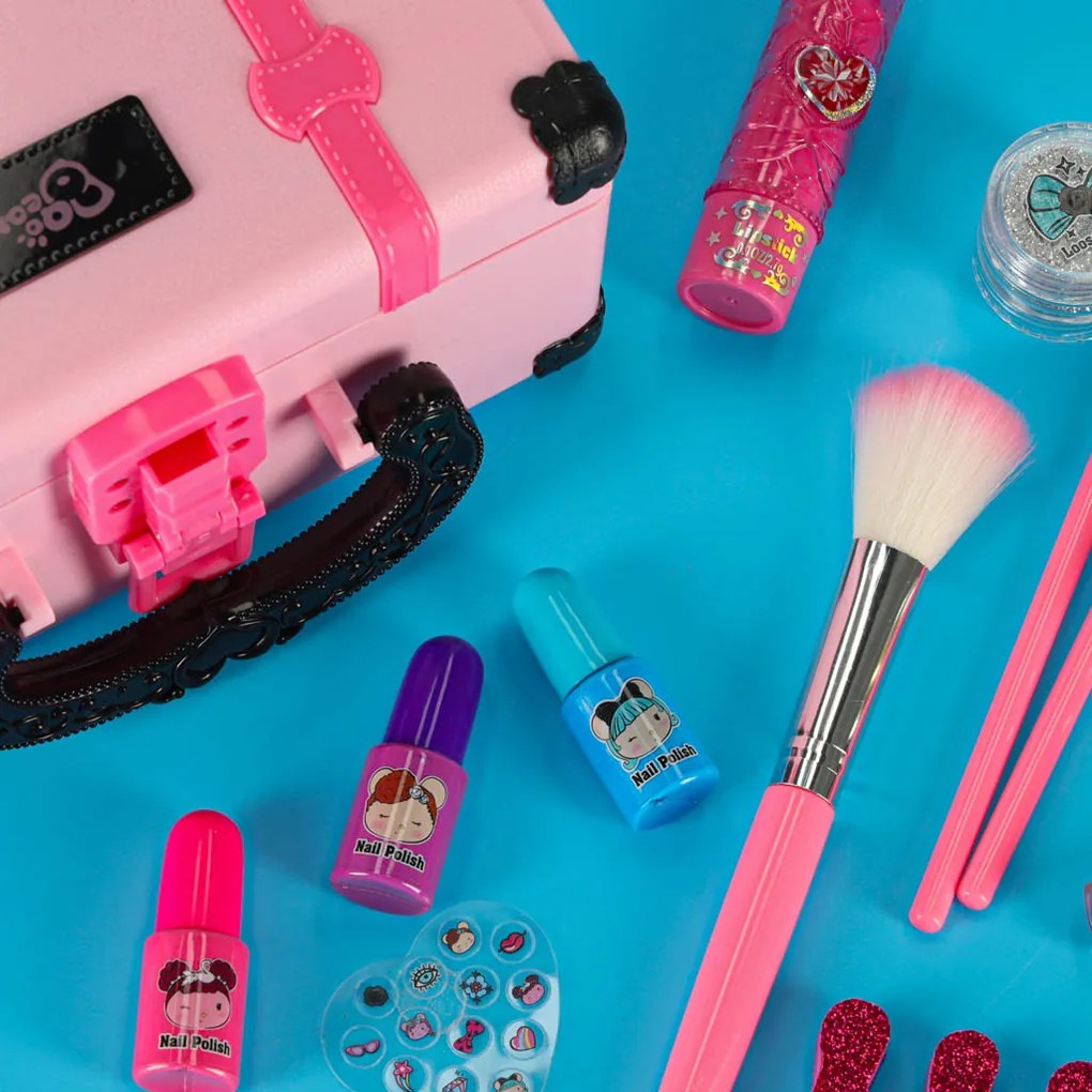 Creative Corner Sada na líčení a nehty make-up kosmetika stíny laky kufřík