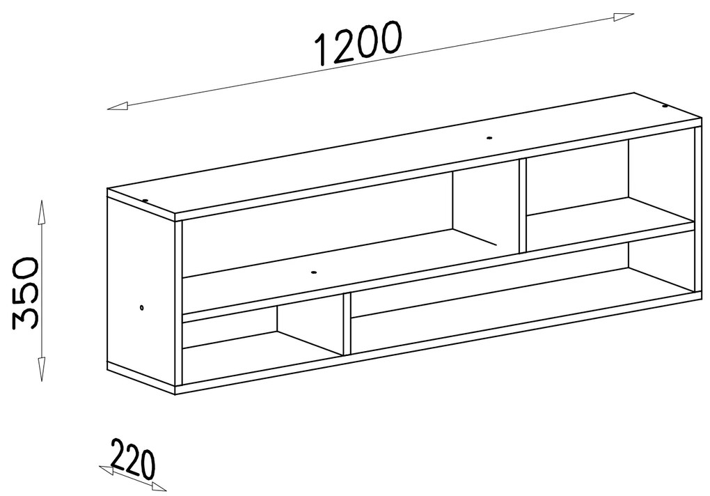 Dětský pokoj PIXEL | sestava F | 5 dílů | dub/bílá lux/šedá