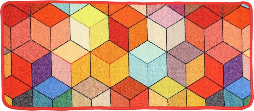 Koberec Barevný Multicolor Hexagon 200x200 cm