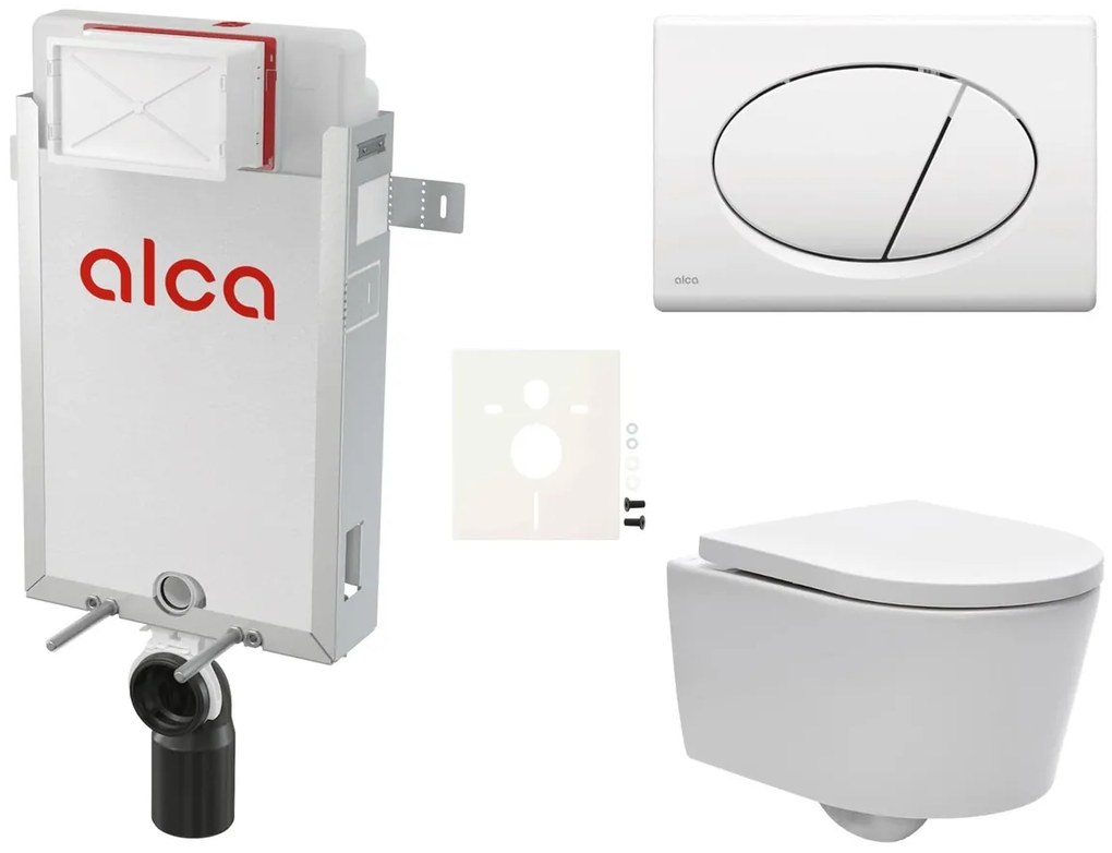 Cenově zvýhodněný závěsný WC set Alca k zazdění + WC SAT Brevis SIKOAW1