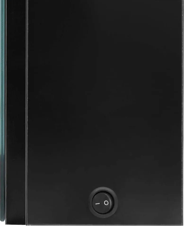 LED koupelnová skříňka se zrcadlem zářivě černá 80 x 12 x 68 cm 326512