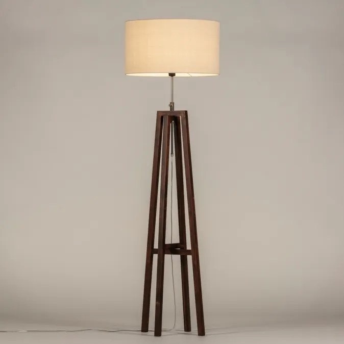 Stojací designová lampa Paola Crema Maison and Dark Wood