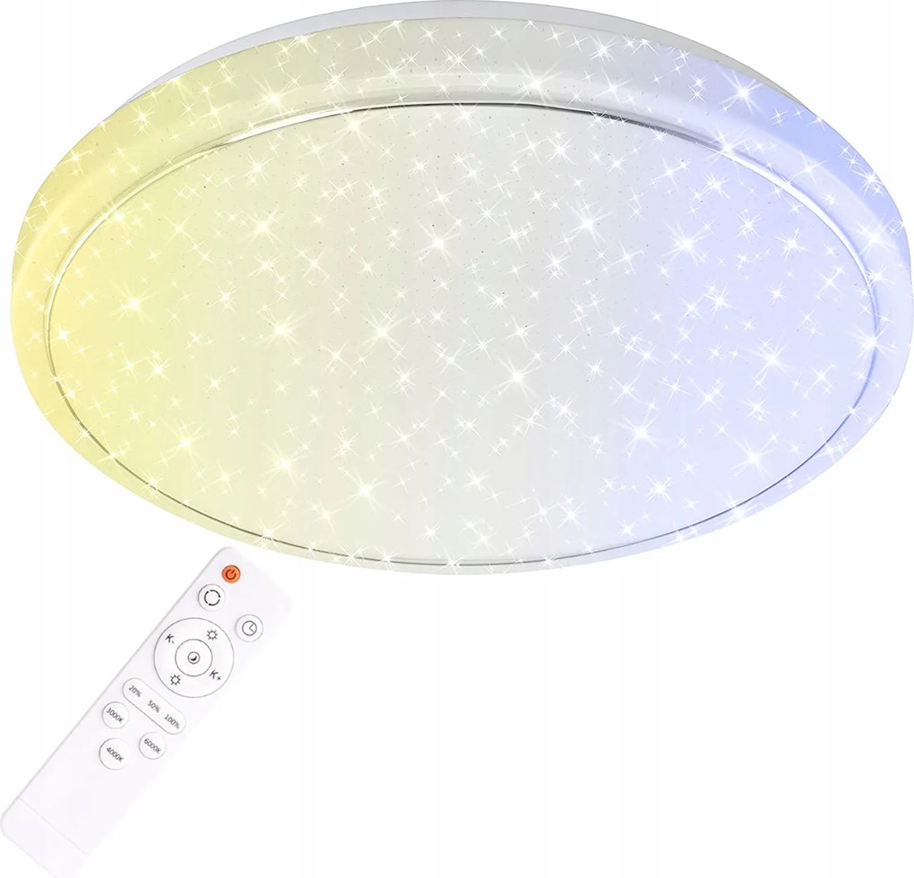 Stropní Svítidlo Led stropní svítidlo na dálkové ovládání Ø38,5 cm 18W 2200lm hvězdné nebe