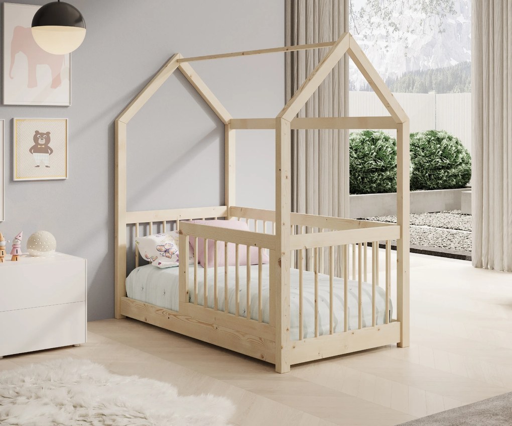 ADRK Furniture Postel Domek Graja s matrací CH-GRA-P-140-M