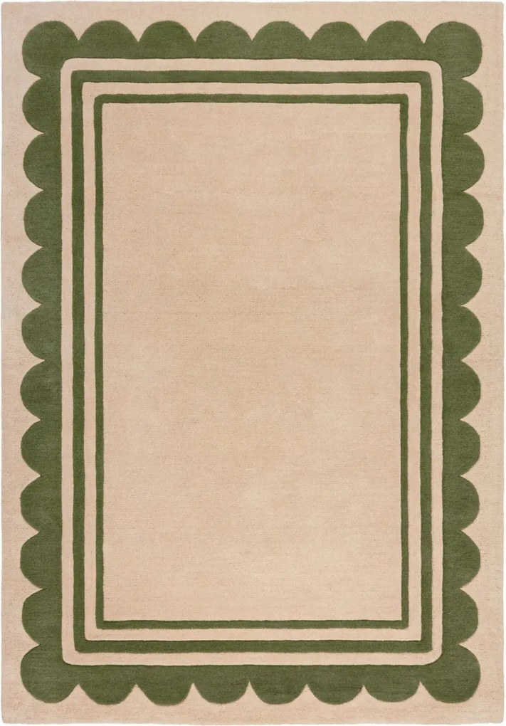 160x230 Ručně všívaný kusový koberec Lois Scallop Green