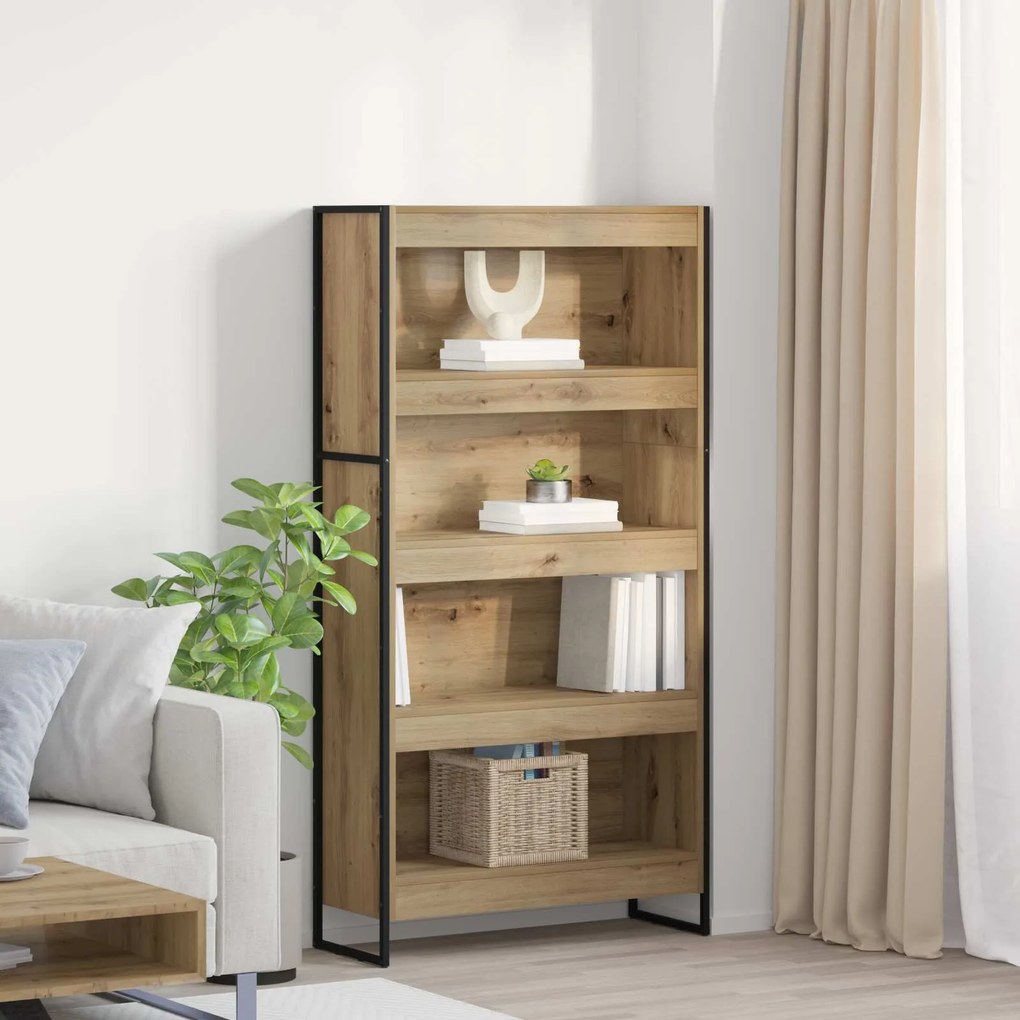 Knihovna 80 x 30 x 155 cm Kompozitní dřevo Umělecký dub 3403009