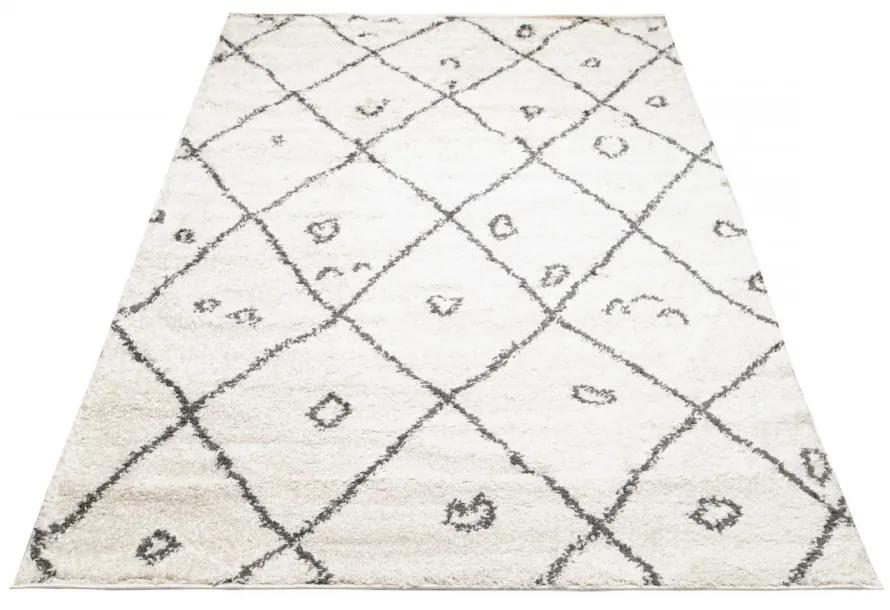 Kusový koberec shaggy Piata krémový 160x220cm