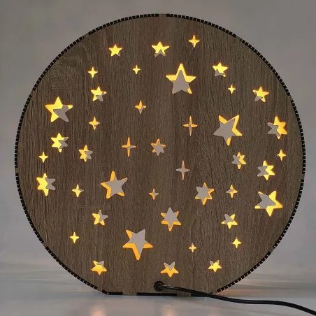 Dřevěná LED stolní lampa Hvězdy | SENTOP LED0613