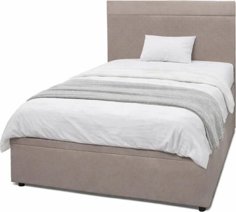 Postel Fro Pik 120x200 s roštem, úložným prostorem Mono 233, béž