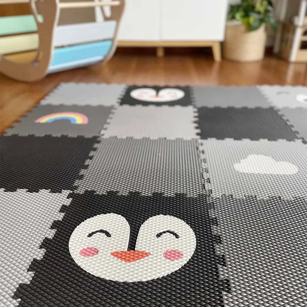 Vylen Minideckflor podlaha 16 dílů - tučňáci, liška, tuleň, duha, mráček 230182