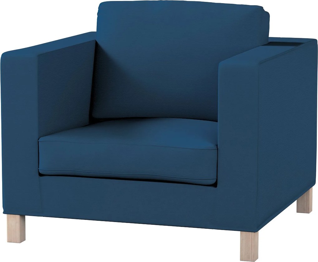 Potah na křesko IKEA Karlanda, krátký barva tmavě modrá