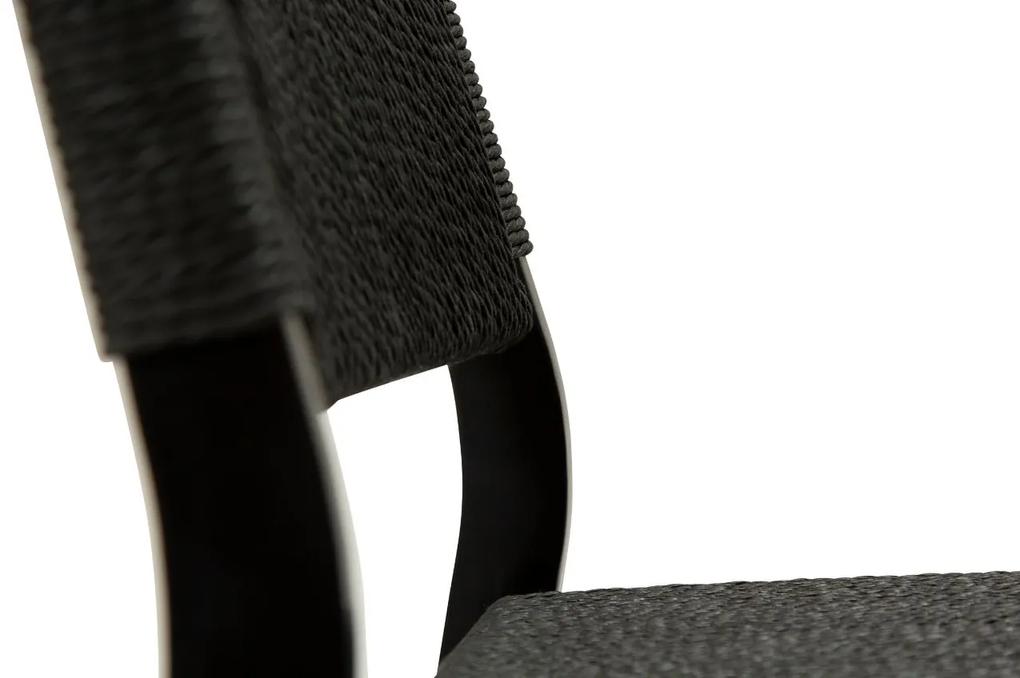 ​​​​​Dan-Form Černá kovová jídelní židle DAN-FORM Loop s výpletem