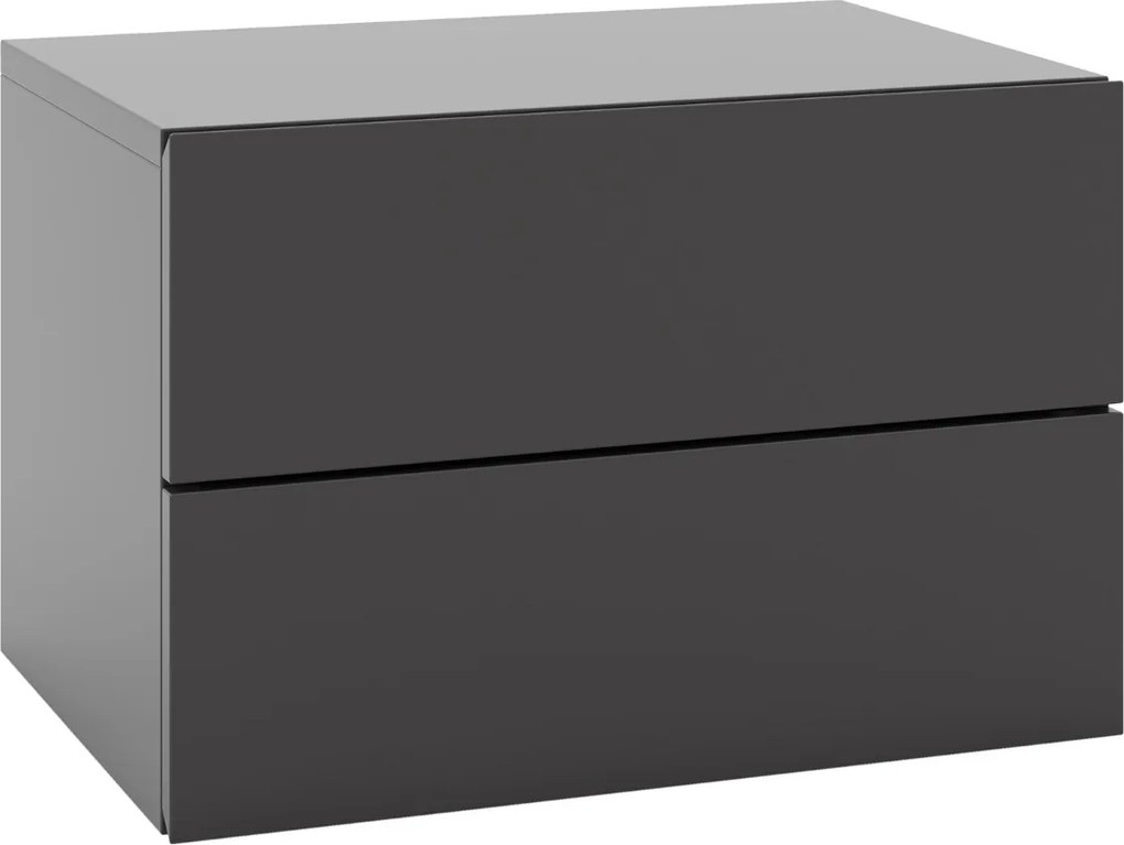 Costway Noční stolek závěsná nástěnná police se 2 zásuvkami nástěnný, bílý