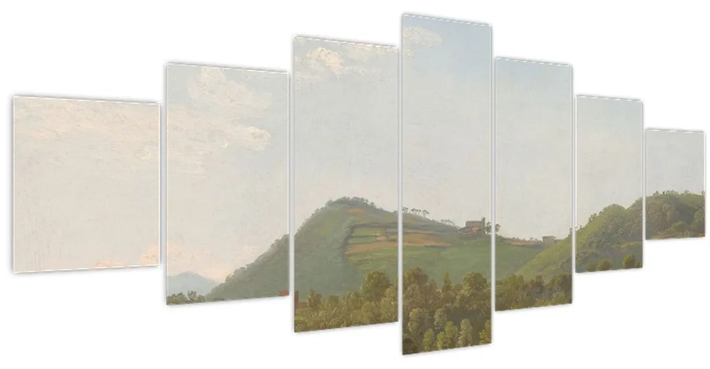 Obraz - Simon Denis,  View Near Naples, reprodukce (210x100 cm)