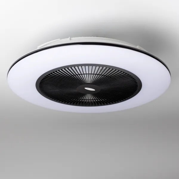 Brilagi - LED Stmívatelné svítidlo s ventilátorem AURA LED/38W/230V černá + DO