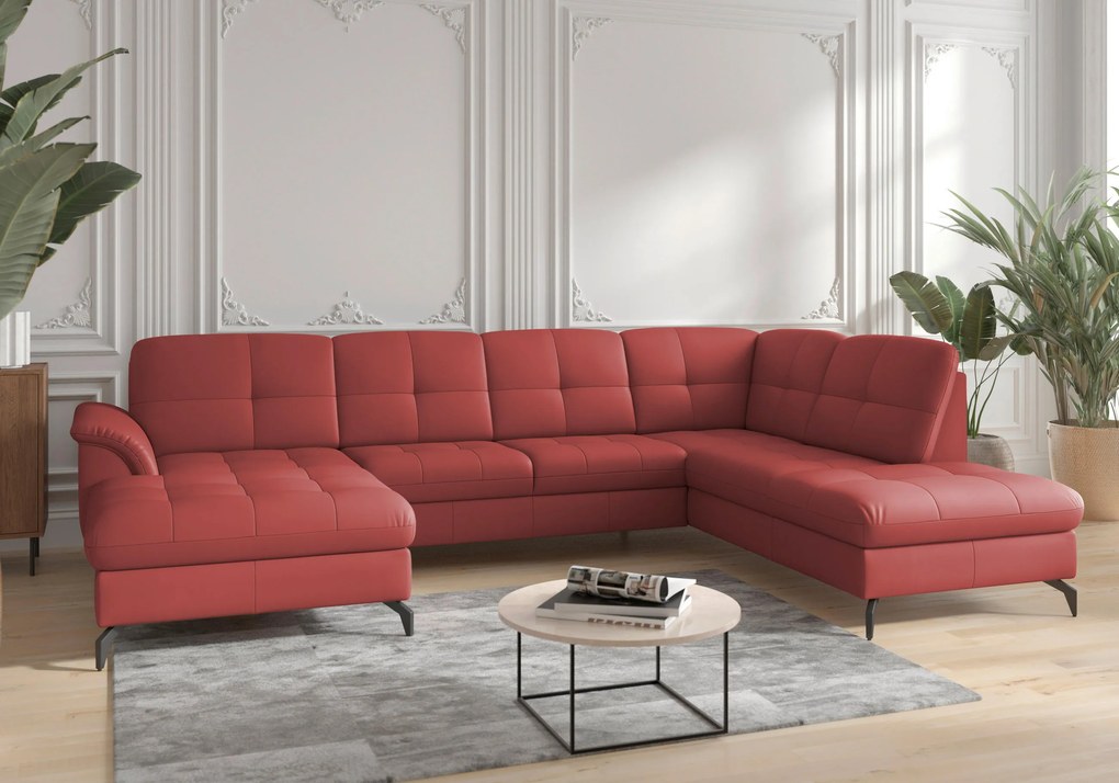 XXXLutz SEDACÍ SOUPRAVA, kůže, červená Sit & More - Sedací soupravy - 00014401623P