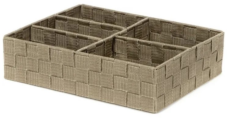 Organizér Compactor TEX 32 x 25 x 8 cm, 5 dílů, světle hnědá