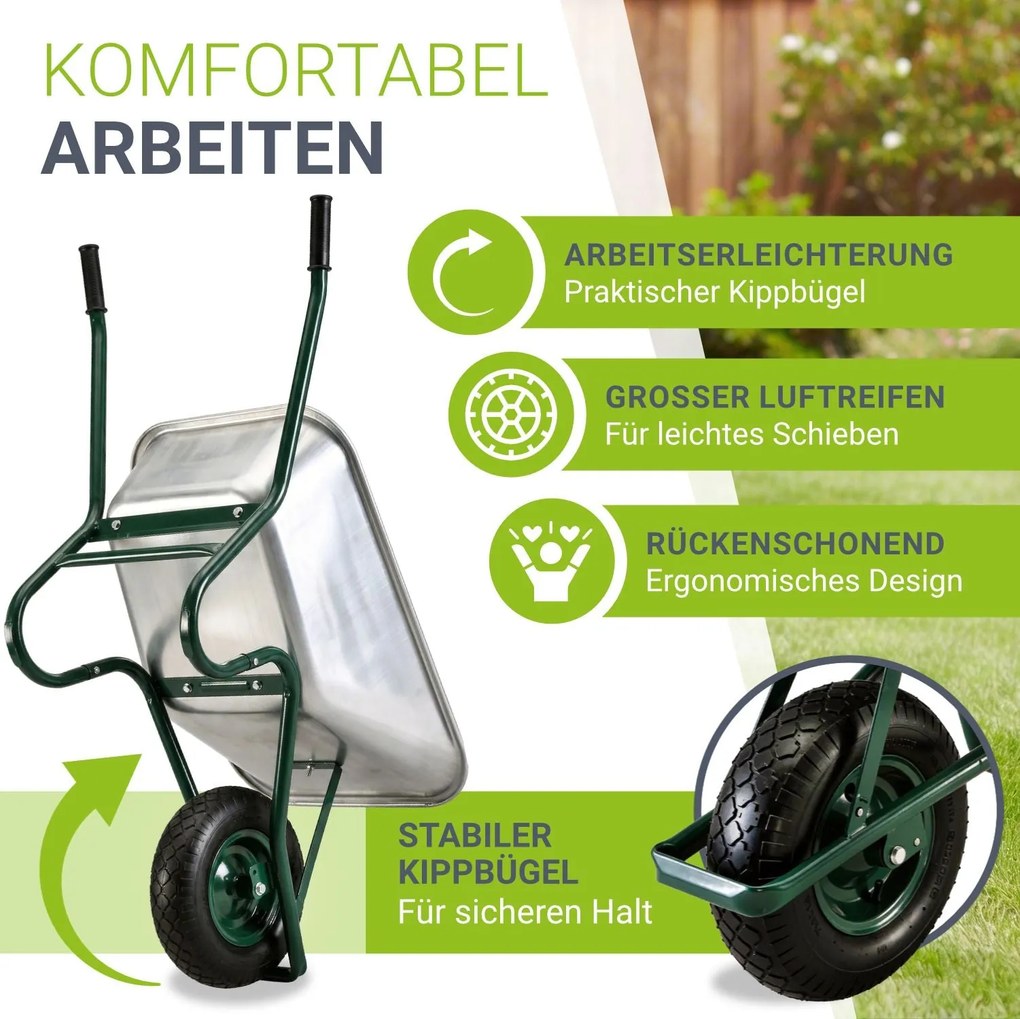 Juskys Zahradní kolečko Garden 100 l Barva: černá