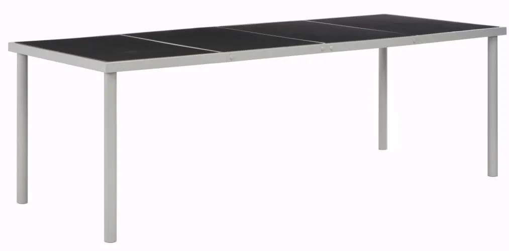 44705 vidaXL Zahradní stůl černý 220 x 90 x 74,5 cm ocel