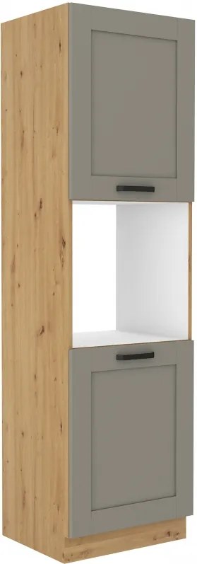 Kuchyňská skříňka LUNA 60 DP-210 2F korpus: dub artisan, barva dvířek: světle šedá CLAY