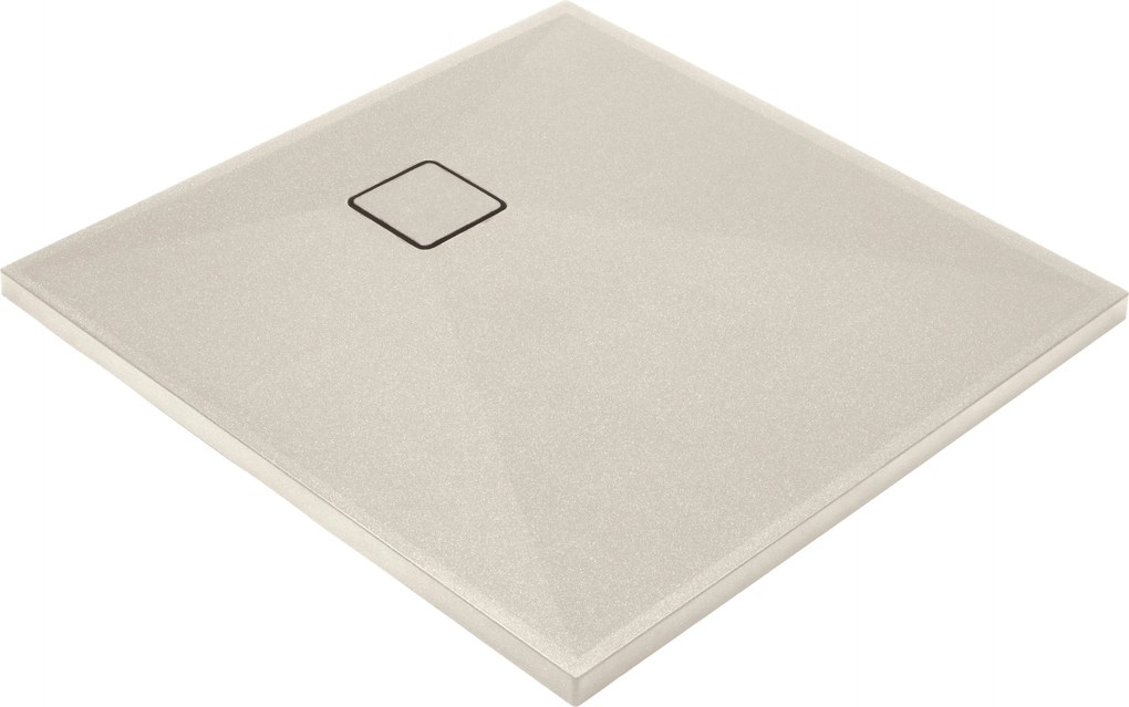 Deante Correo, granitová sprchová vanička, čtvercová 800x800x36 mm, béžová, KQR_542B
