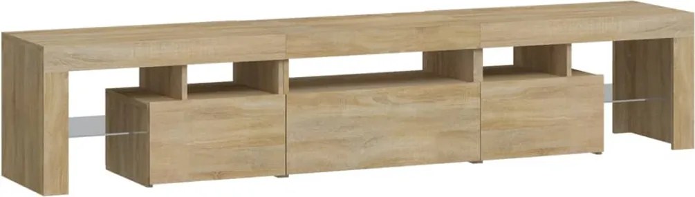 TV skříňka s LED osvětlením dub sonoma 200x36,5x40 cm 3152812