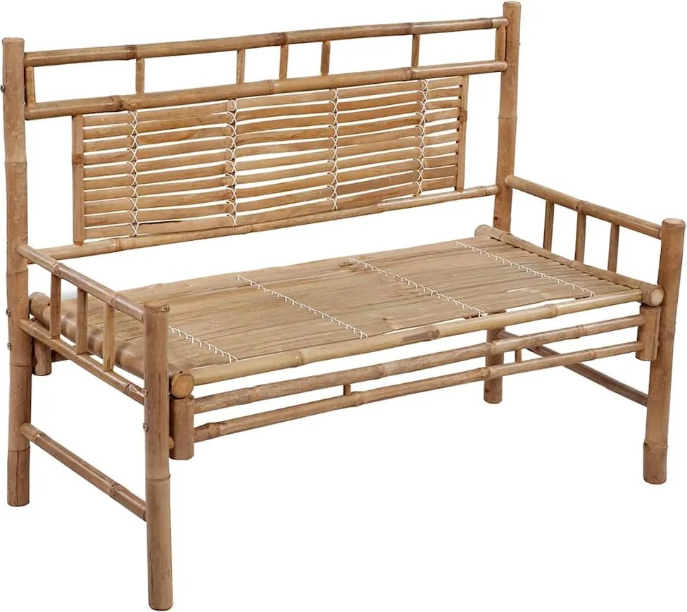 Zahradní lavice s poduškou 120 cm bambus 3063877