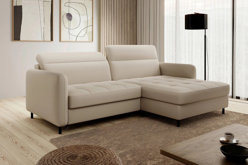 XXXLutz ROHOVÁ SEDAČKA, textil, krémová MID.YOU - Sedací soupravy - 00000L001402